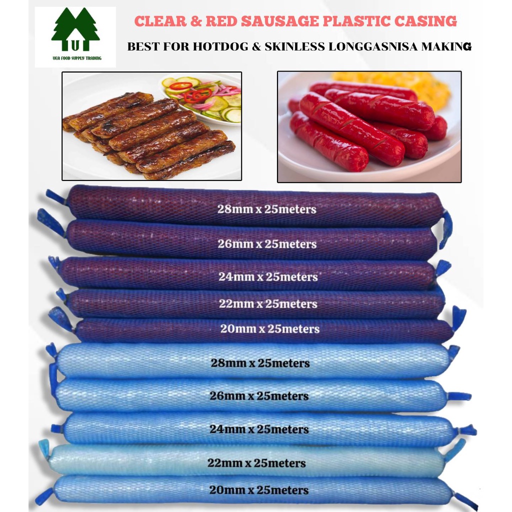 Plastic Inedible Sausage Casing for Skinless Longganisa Wrapper 25m ...