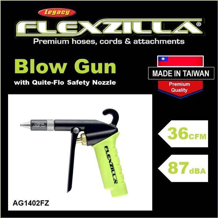 Legacy Flexzilla Blow Gun with Quiet-Flo Safety Nozzle - AG1402FZ ...