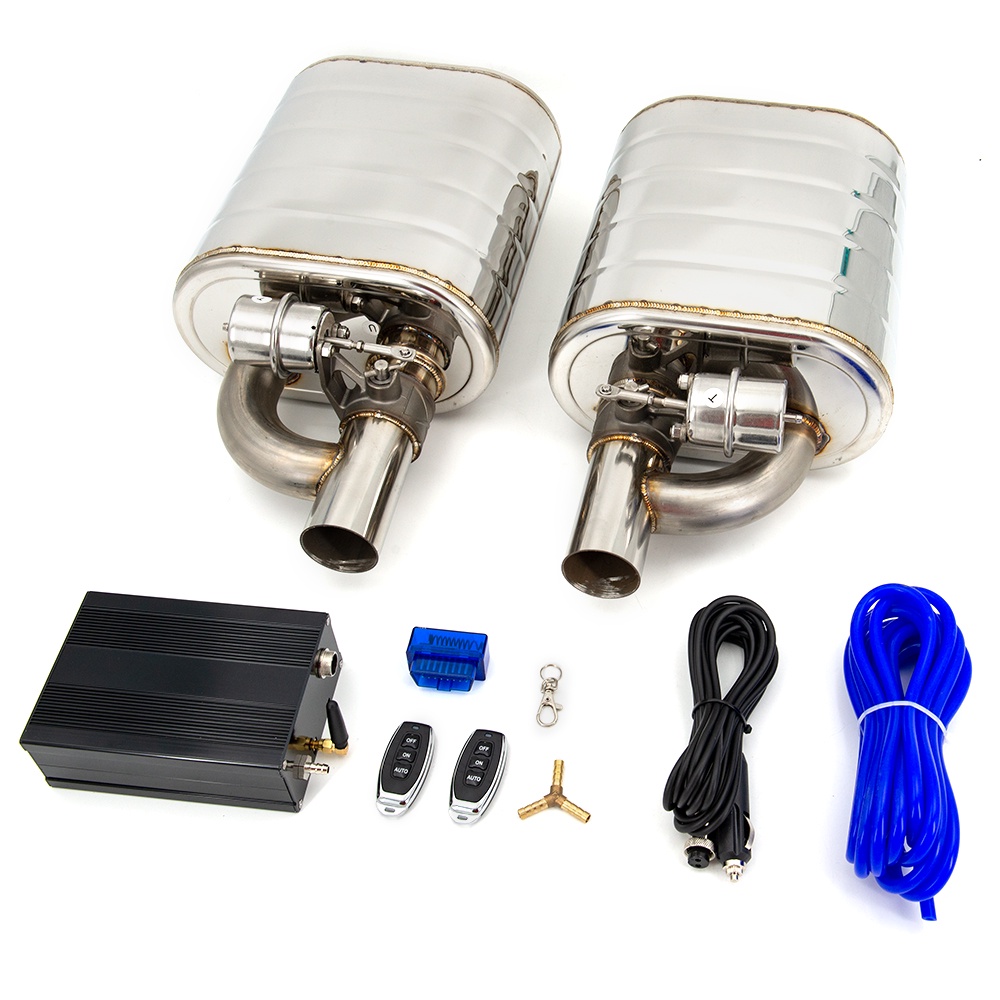 Universal Left And Right 2/ 2.5/ 3 Inch Stainless Steel Exhaust Muffler ...