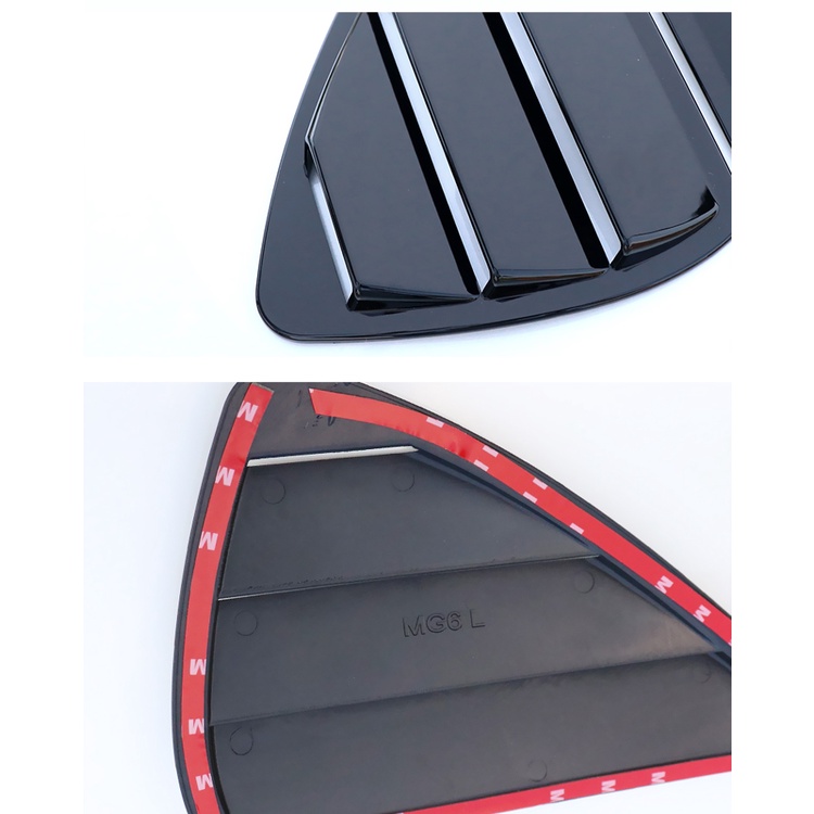1 Pair Louvers Spoiler Panel Rear Side Window Cover Quarter Window For ...