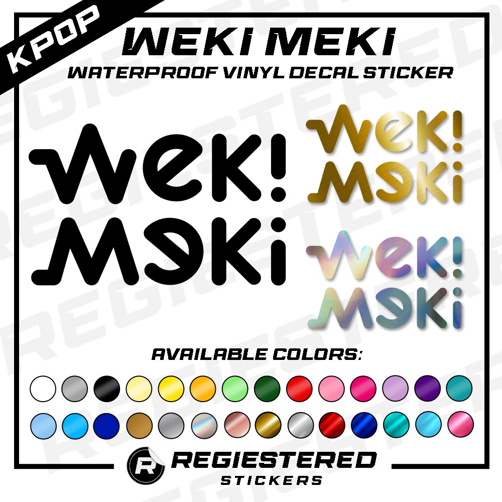 KPOP WEKI MEKI Logo Vinyl Decal Sticker Waterproof | Shopee Philippines