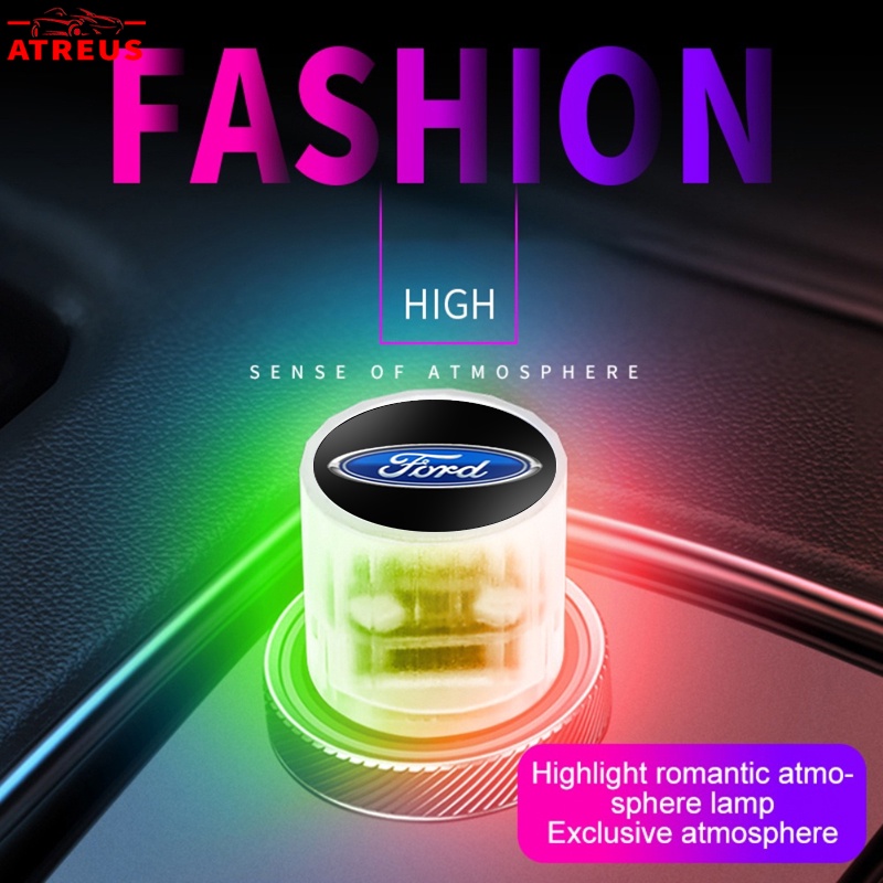 1pc Ford Car LED Lights USB Auto Decorate Light Portable Plug ...