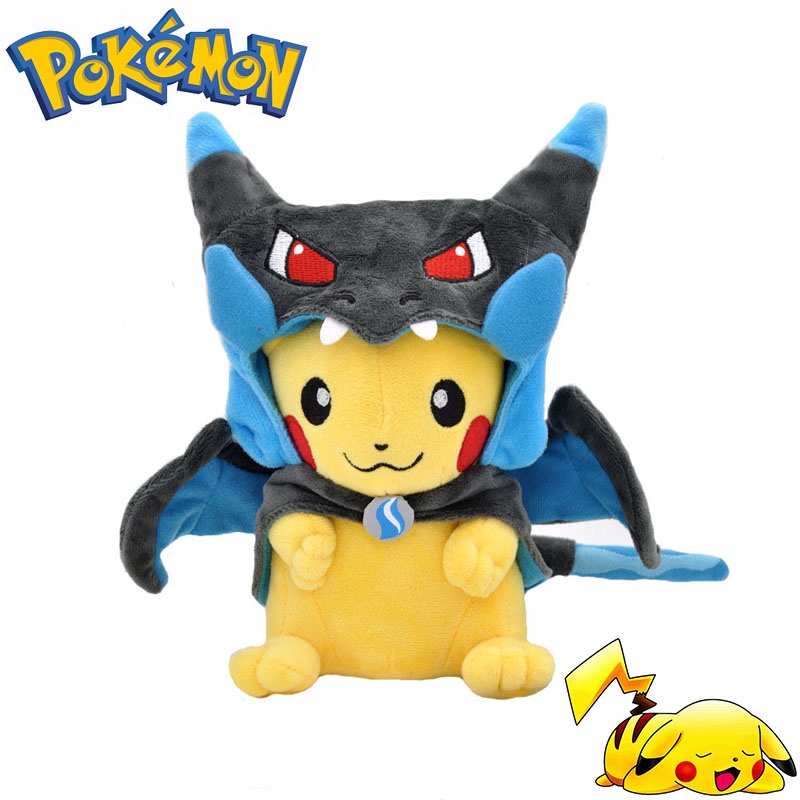 COLDPLAY-New Pokemon Pikachu With Charizard hat Plush Soft Toy | Shopee ...
