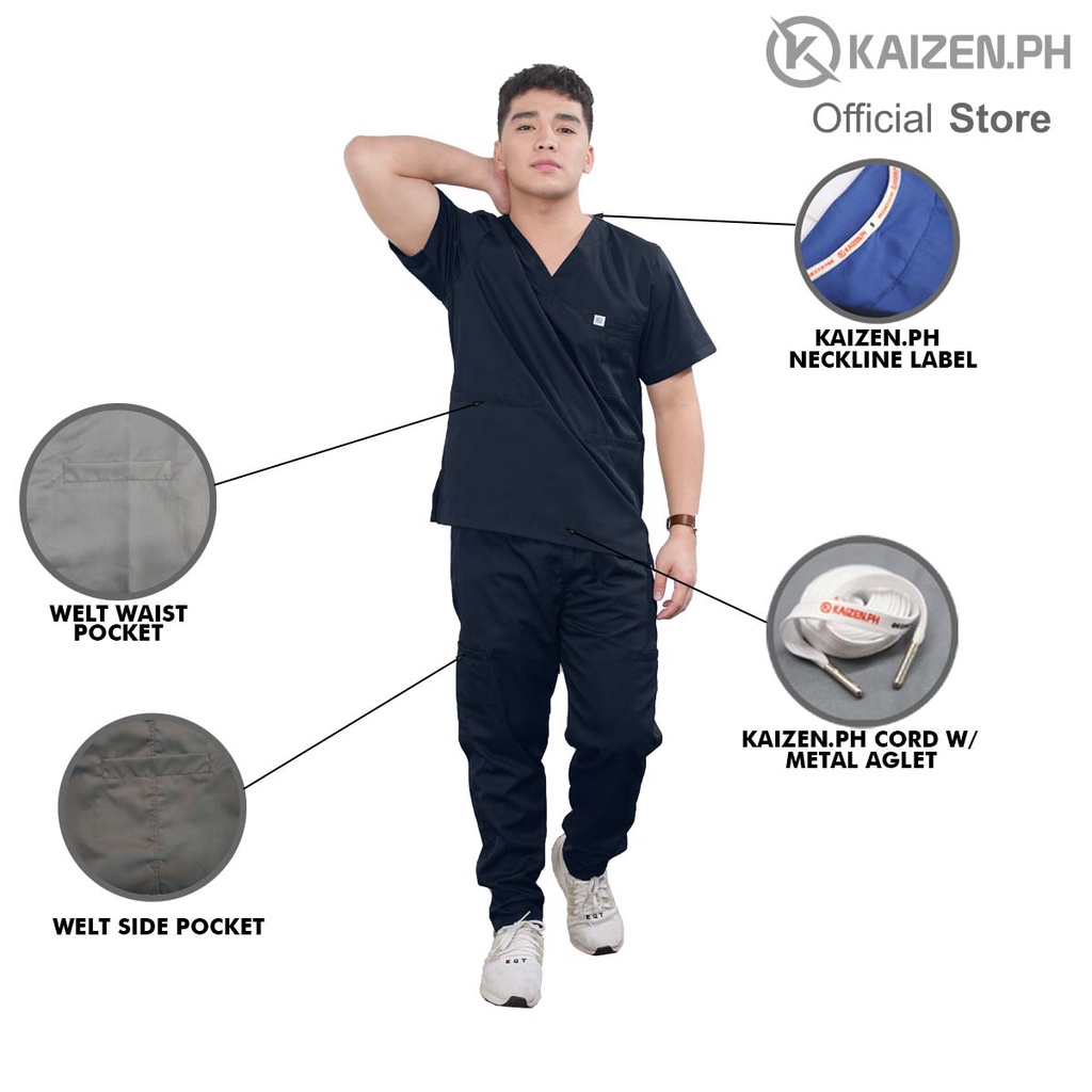 KAIZEN.PH Scrub Suit Kss-03 Plain Series | Shopee Philippines