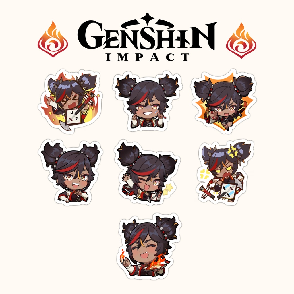 Genshin Impact Xinyan Emoji Sticker Set (7pcs) | Shopee Philippines