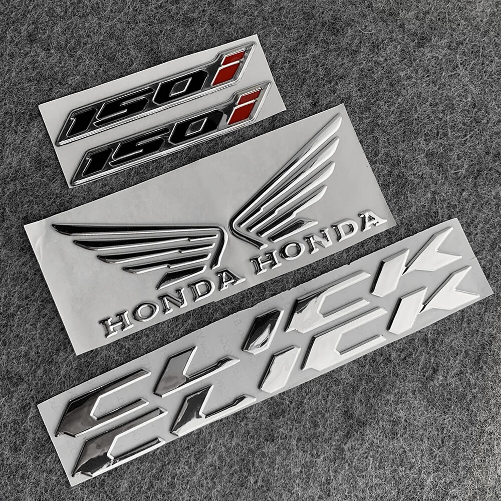 6 PCS/SET 2pcs Multi-Colors 3D Honda Click and 125i or 150i Emboss ...