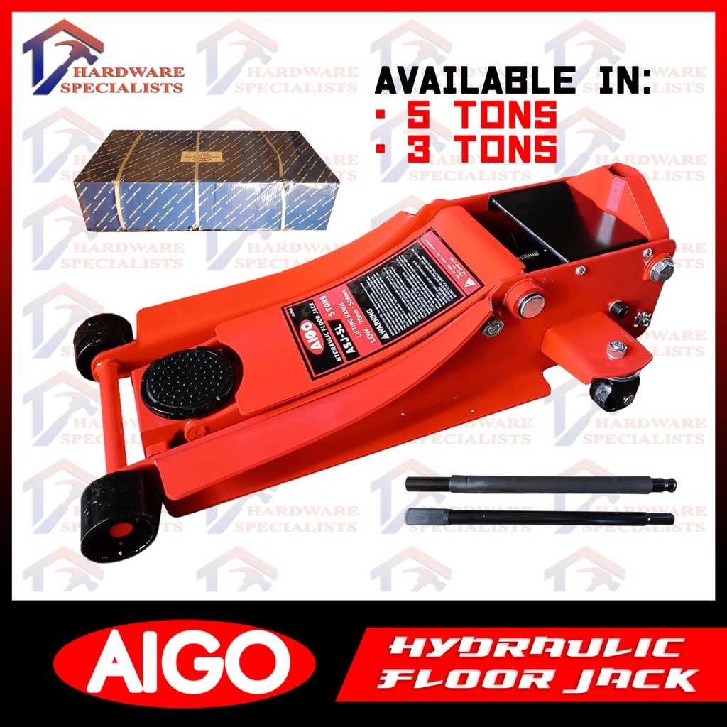 Aigo Heavy Duty Hydraulic Floor Jack 5 TON OR 3 TON Original Authentic ...