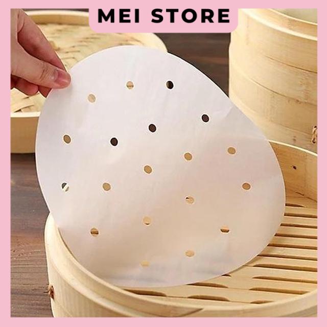 Set of 100 Sheets of Perforated Round Parchment Paper for Lining ...