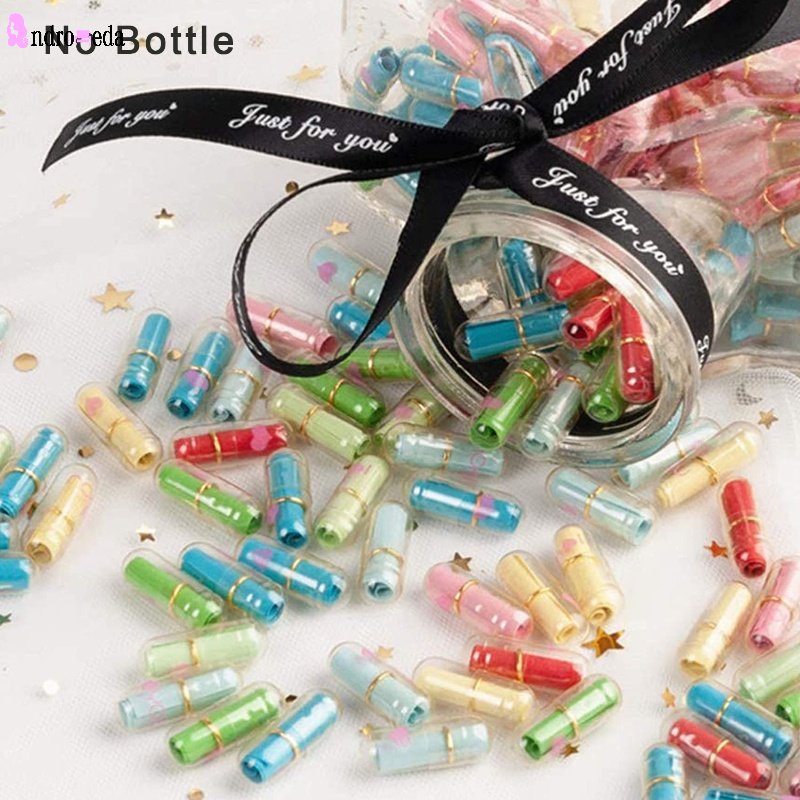 100Pcs Mini Creative Love Message Letter Capsule Transparent Wish ...