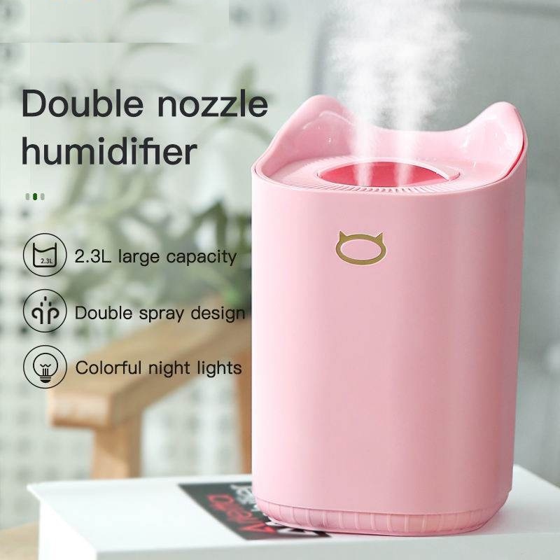 Double Nozzle Spray 2300ML Humidifier Air Humidifier Aroma Diffuser ...