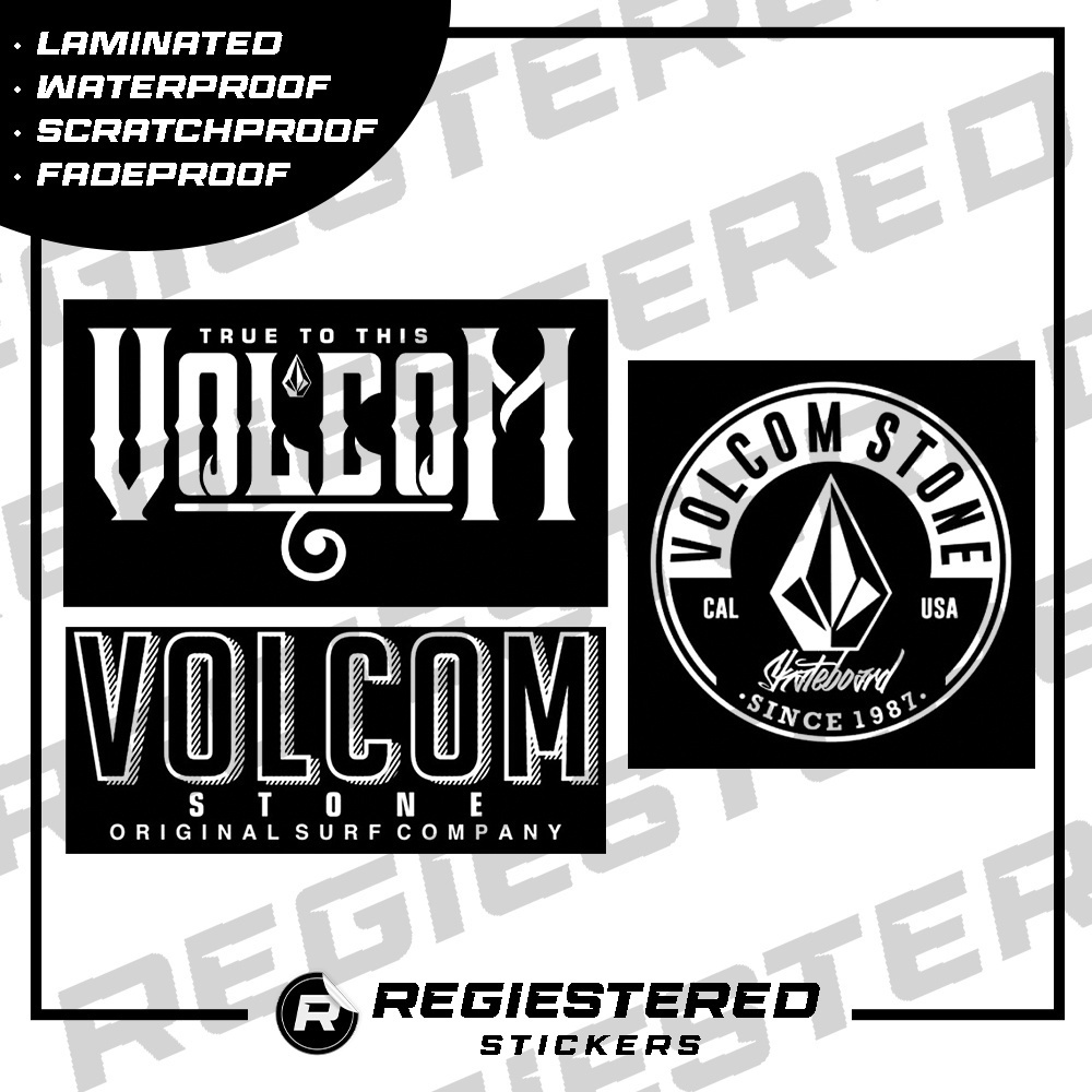 Volcom Sticker Waterproof Laminated Outdoor Indoor Helmet Motorcycle ...