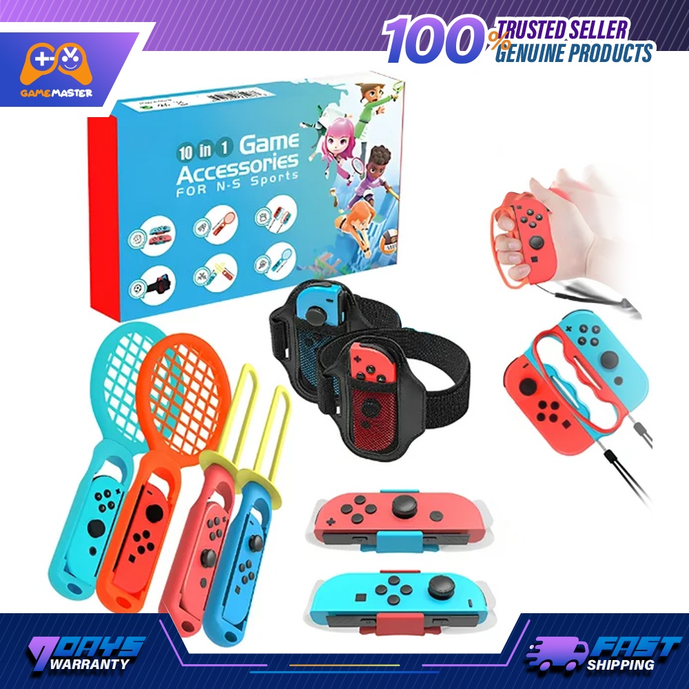 10 in 1 Sport Game Accessories for Switch / OLED Joy-con by Game Master ...