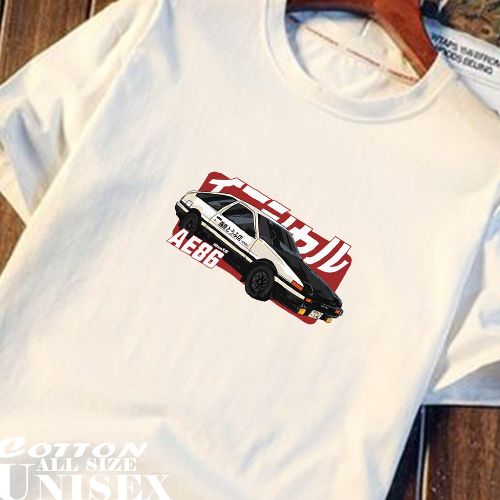 Sports car series Initial D AE86 T-shirt cotton Unisex Asian size ...