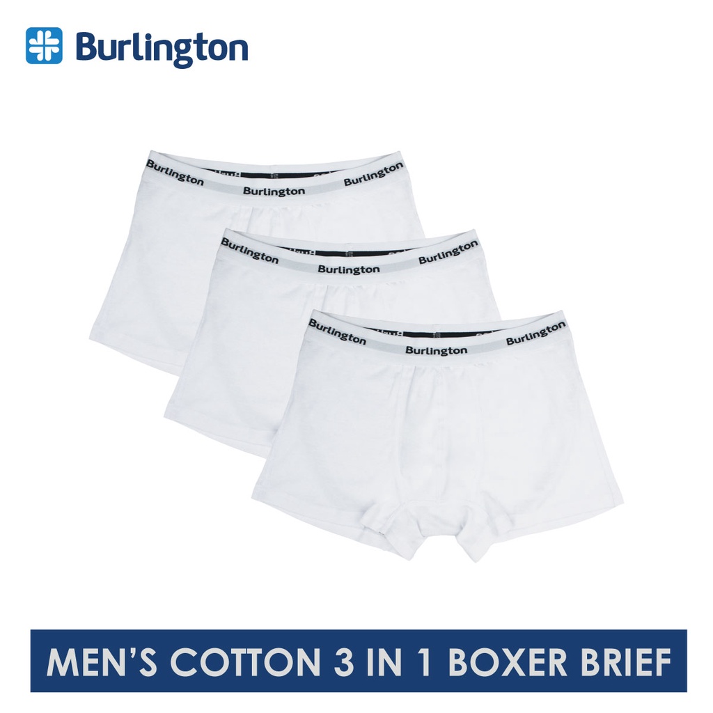 Burlington Men's Cotton Boxer Brief 3 pieces in a pack GTMBBG15 ...