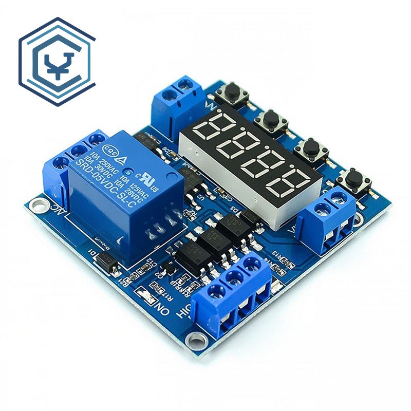 DC 6-30V 1 Channel 5V Relay Module Time Delay Relay Module Trigger OFF / ON Switch Timing Cycle ...