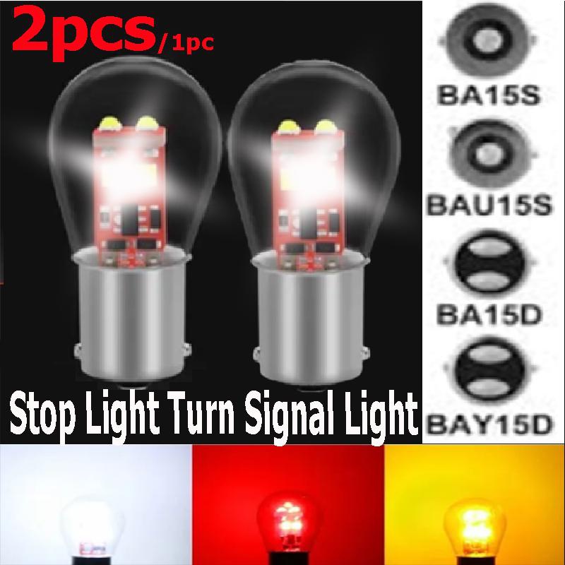 2pcs 1Pc 1157 BA15D BAY15D 1156 BA15S P21W P21/5W Led Bulb 800LM Car Turn Signal Lamp Reverse ...