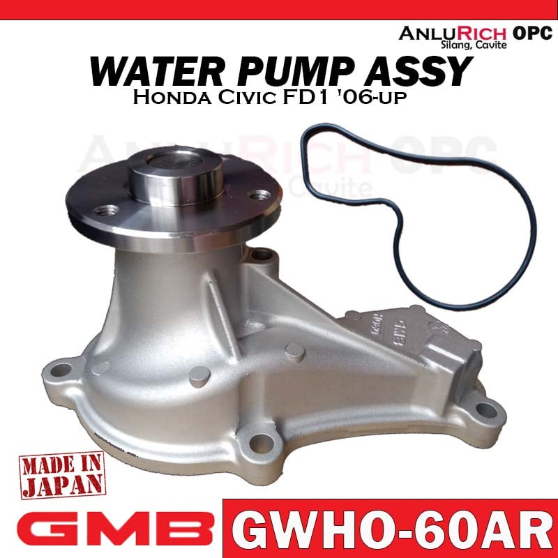 GMB WATER PUMP ASSEMBLY for Honda Civic FD1 2006-up PN. GWHO-60AR ...