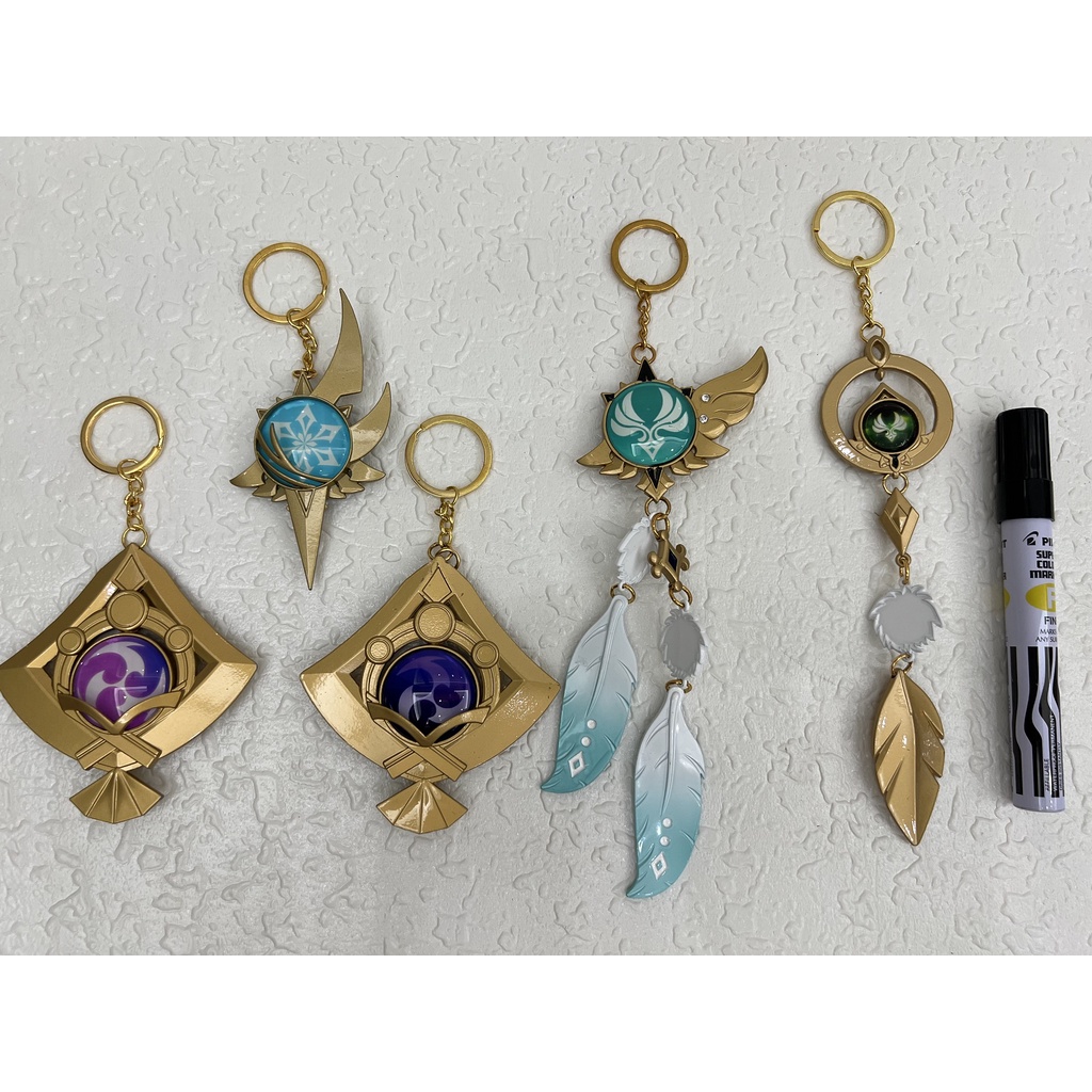 Genshin Impact Keychain Luminous Venti Yae Miko Eula Wanderer Eyes of ...
