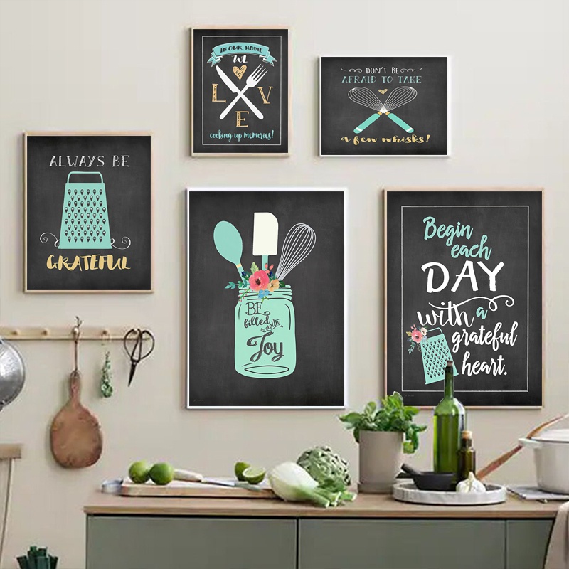 Kitchen Design Poster Home Wall Decoration Canvas Painting Knife And ...
