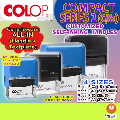 COLOP Compact Series (C-X2) Customized Self-Inking Stamp | Shopee ...