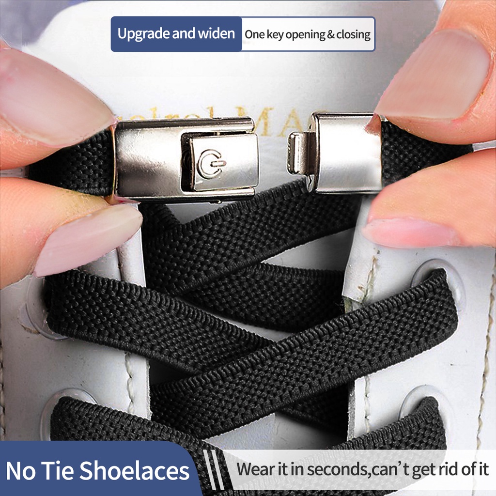 Origin Elastic ShoeLace No Tie Lazy Shoe Lace Lock Laces Kids Adult ...