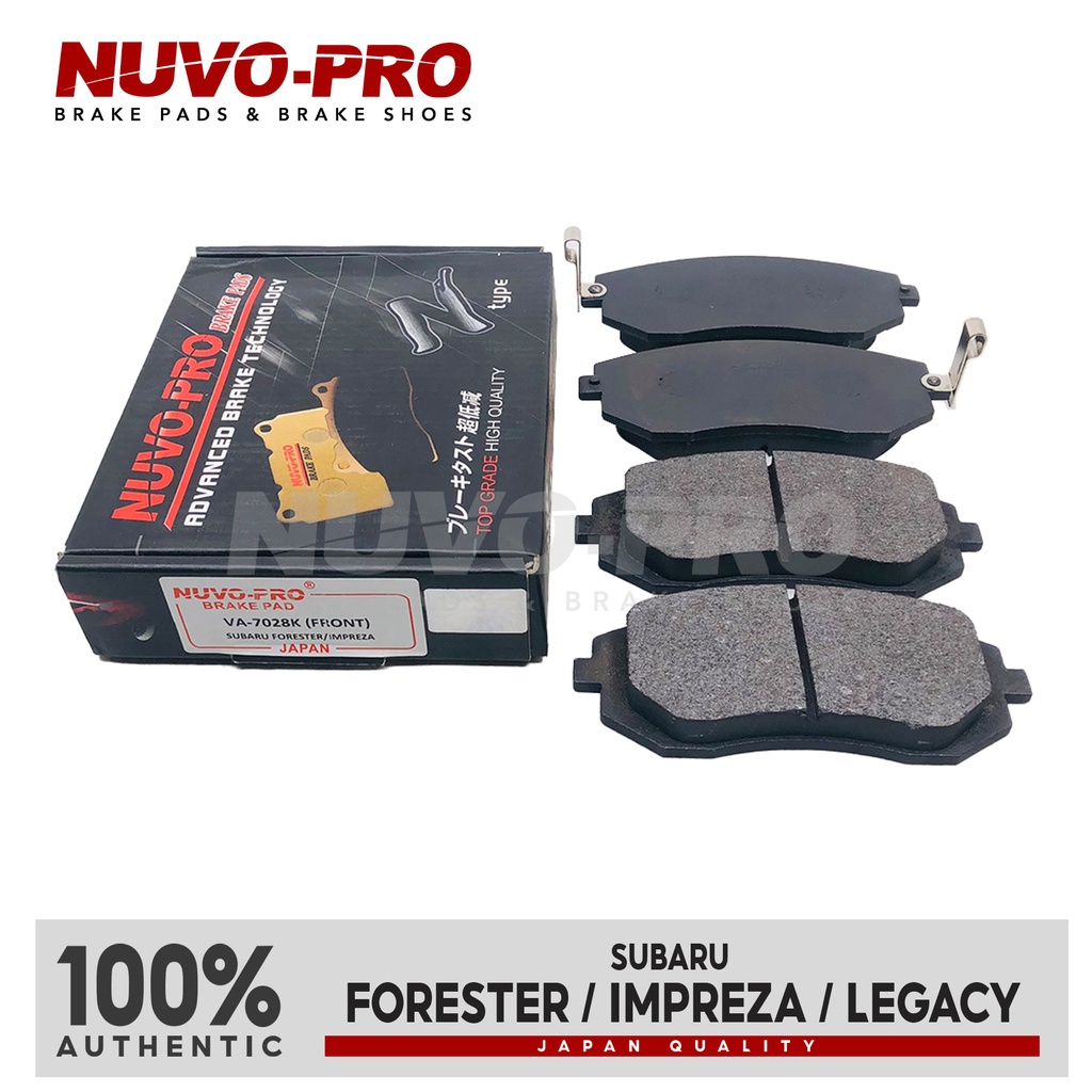 Nuvo Pro Brake Pads Front Subaru Forester Impreza Legacy VA 7028K SET Shopee Philippines