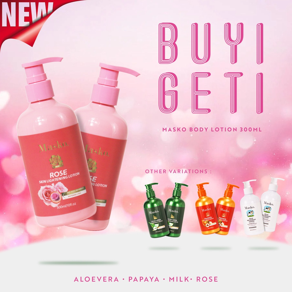 Buy 1 Get 1 Masko Aloe Vera Milk Papaya Lotion 300ml | Shopee Philippines