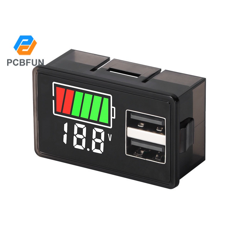 Pcbfun USB Type-C DC8-30V Car Voltmeter Panel Battery Capacity ...