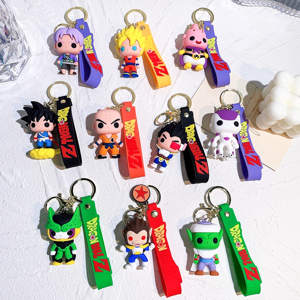 Cute Cartoon Keychain Dragon Ball Goku Vegeta Trunks Piccolo Frieza ...