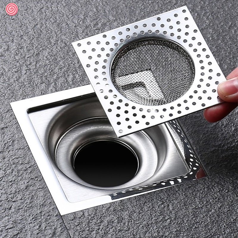 Bathroom stainless steel floor leakage net anti-hair sewer cover pool ...