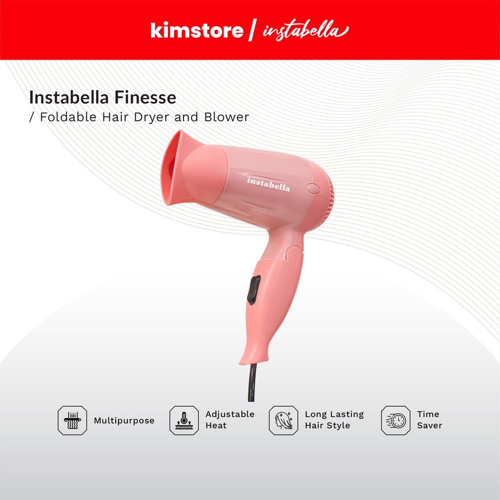 Instabella Finesse Foldable Hair Dryer and Blower HD-301 | Shopee ...