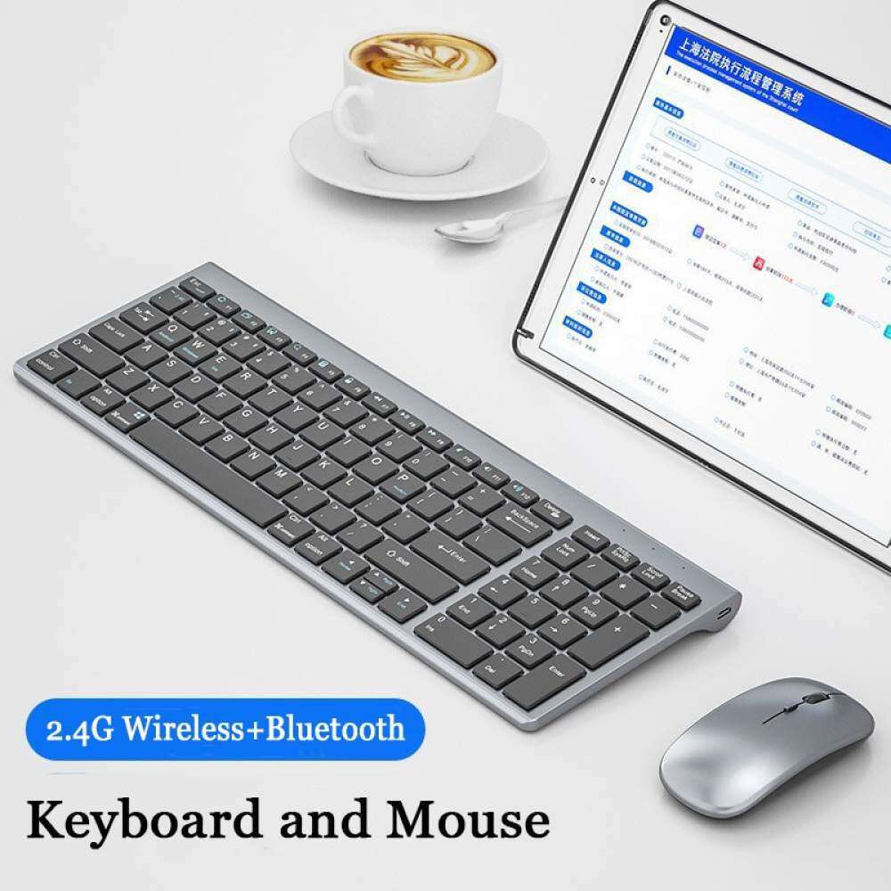 Wireless Bluetooth Keyboard With Numeric Keypad Rechargeable Silent ...