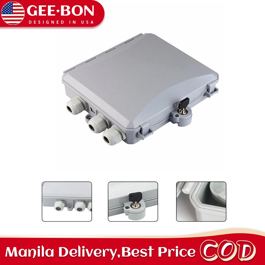 GEEBON Ftth Distribution Box Waterproof Fiber Optic Termination Box Junction Box 12 Core ...