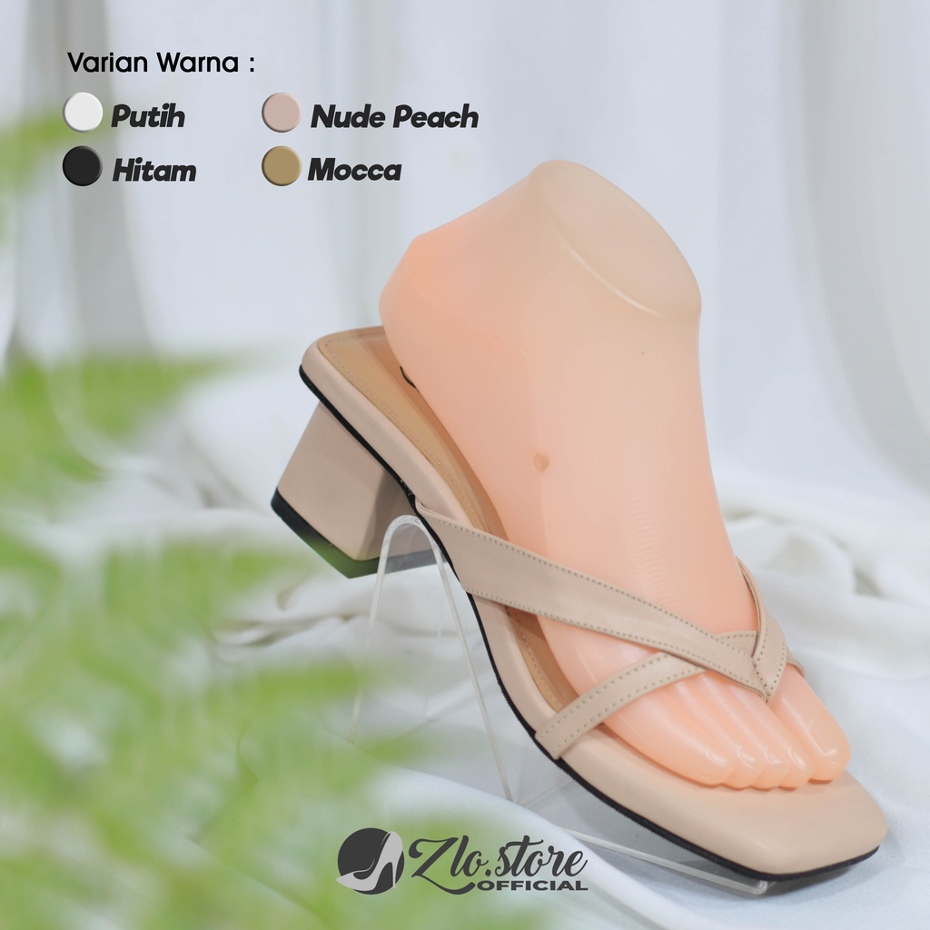 Zlo Nanda Sandals Heels Women's Heels Beam Heels 5cm Al02 | Shopee ...