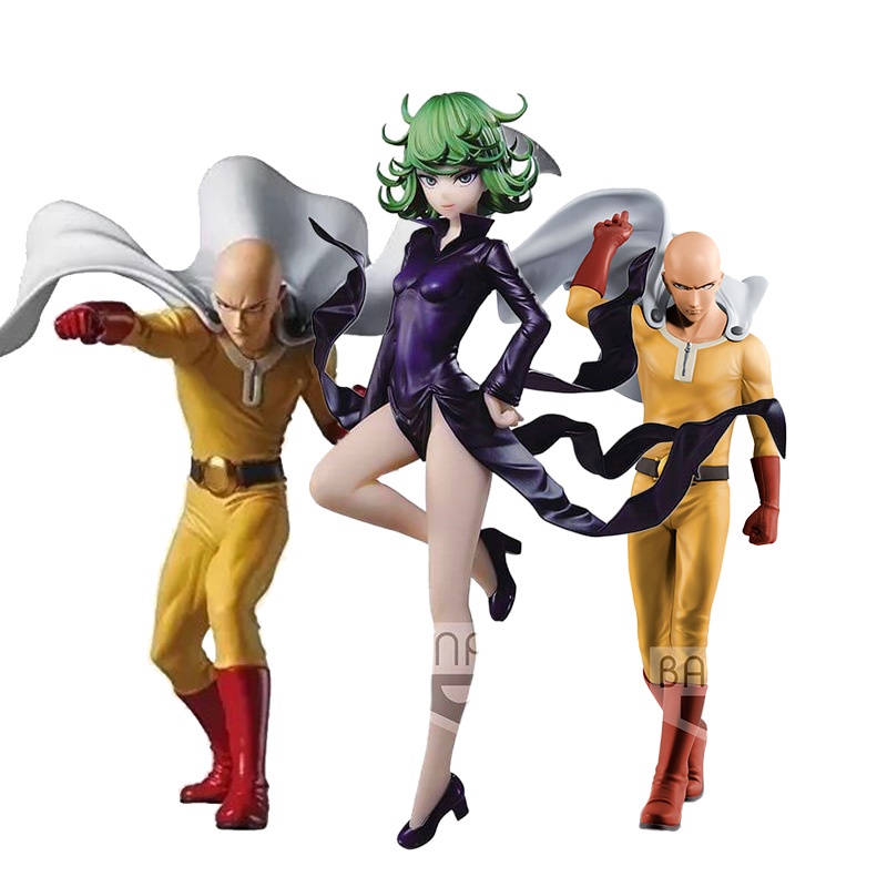 23cm One Punch Man Anime Figure Saitama Sensei Genos Cannons Tatsumaki ...