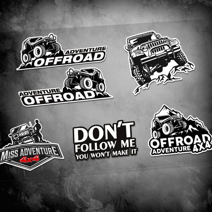 Modified Off-Road Family 4x4 OFFROAD Decoration JEEP Car Sticker ...