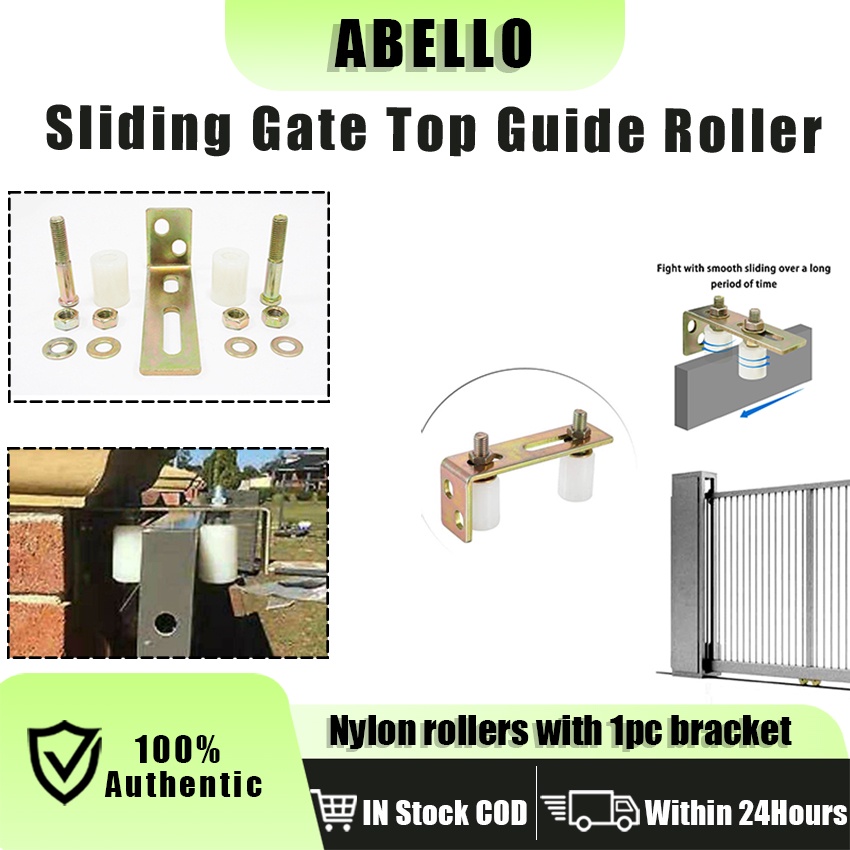 2Pcs Sliding Gate Top Guide Wheel Nylon Roller Opener Rollers for ...
