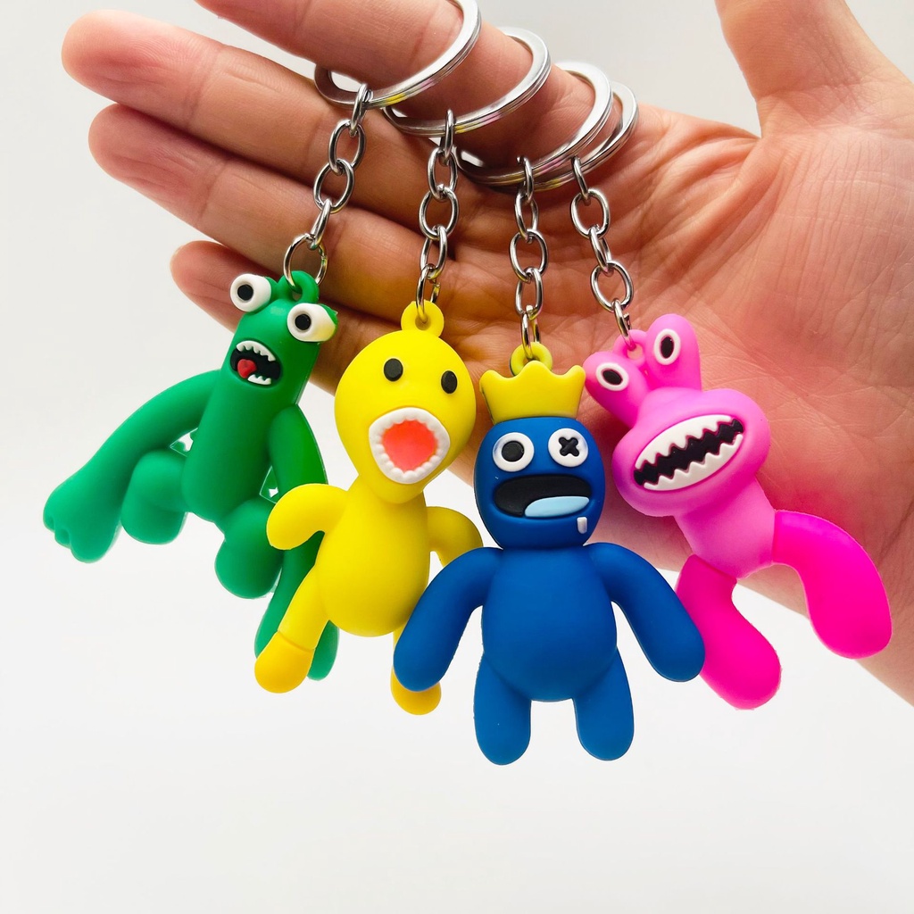 Cartoon Cute Soft Rubber Keychain Sesame Street Roblox Pendant PVC ...