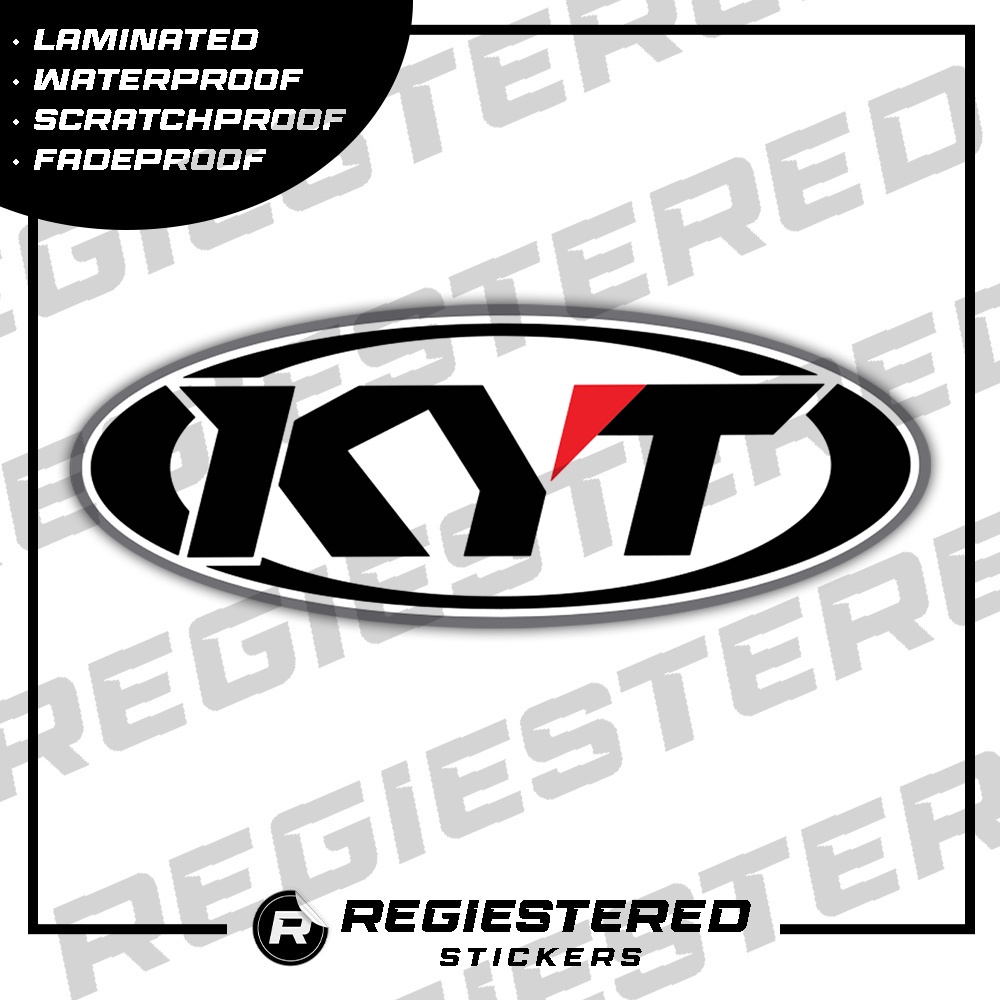 KYT Sticker Waterproof Laminated Outdoor Indoor Helmet Motorcycle Bike ...