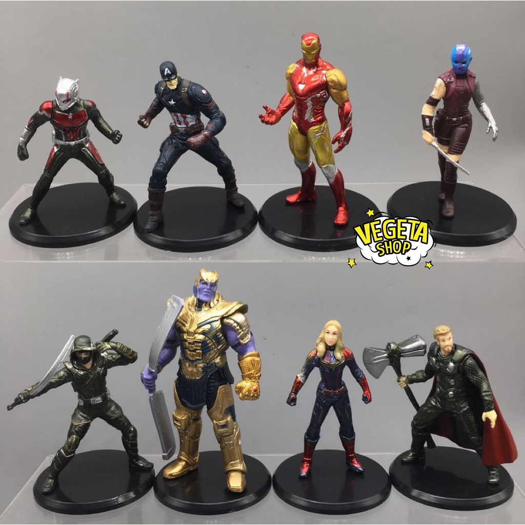 Avengers Marvel Figure - Complete set of 8 characters - Thanos Captain ...