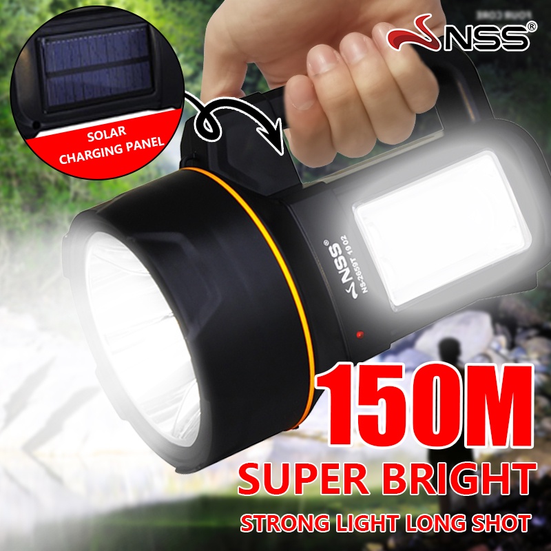 【Ready stock】NSS Solar Flashlight Rechargeable Outdoor Camping ...