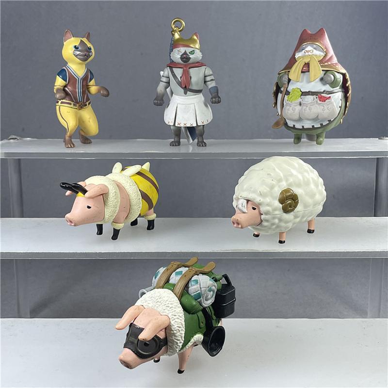 Ins CAPCOM Monster Hunter World Merchandise Figure Ello Cat Universal ...