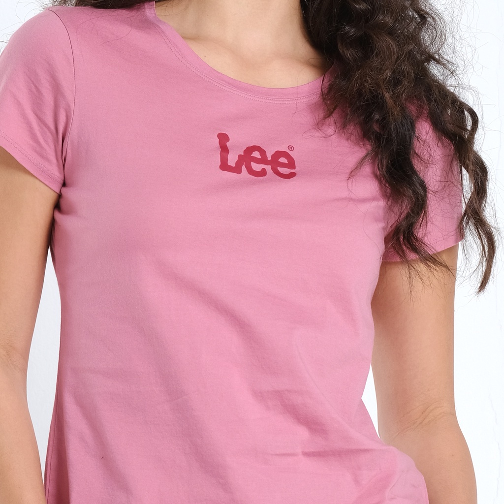 Lee Logo T-Shirt for Women in Heather Rose | Shopee Philippines