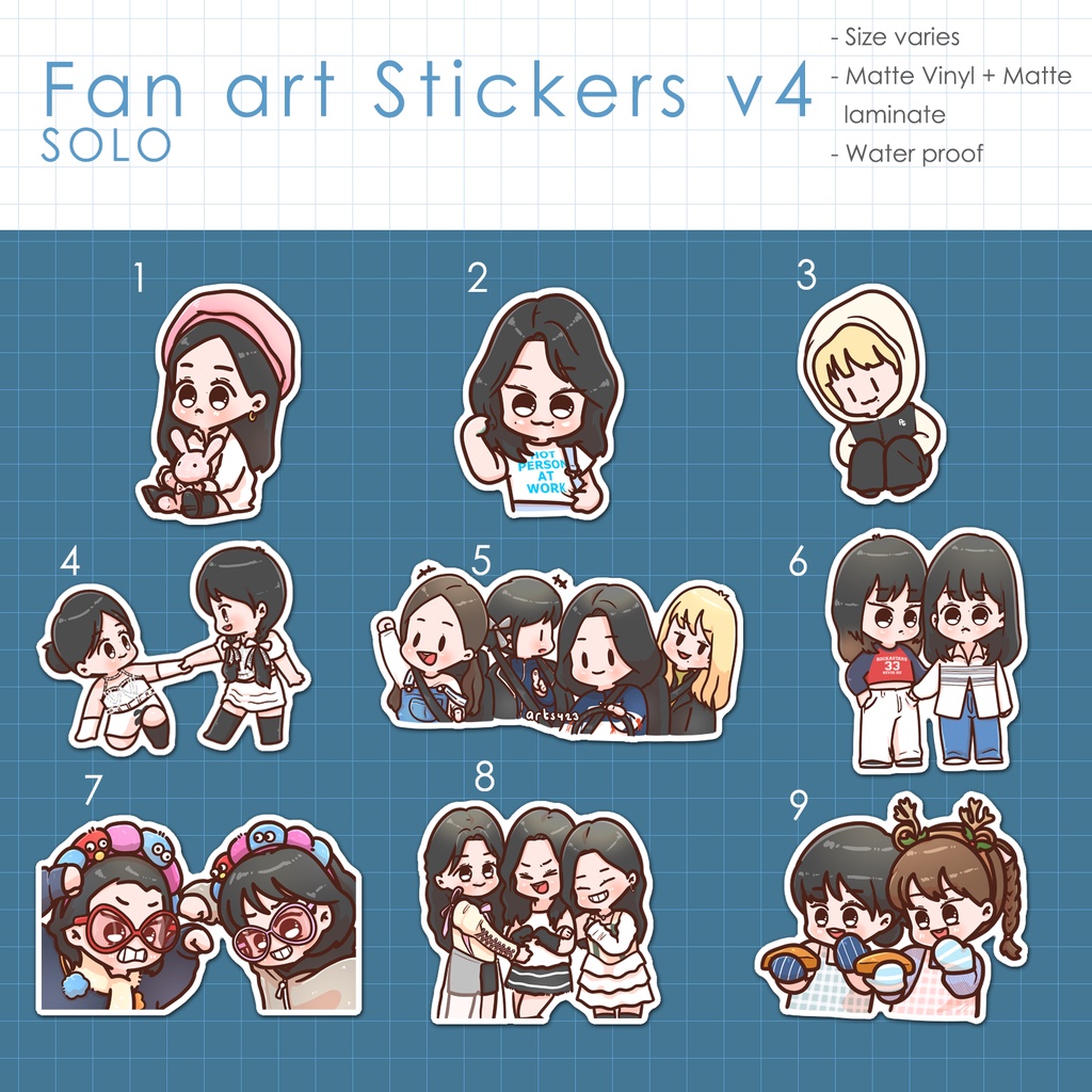 (SOLO) fan art stickers v4 | Shopee Philippines