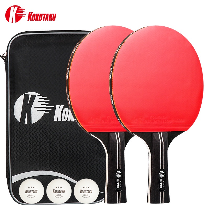 KOKUTAKU ITTF Ping Pong Racket/ Profesional Racket Set With Double ...