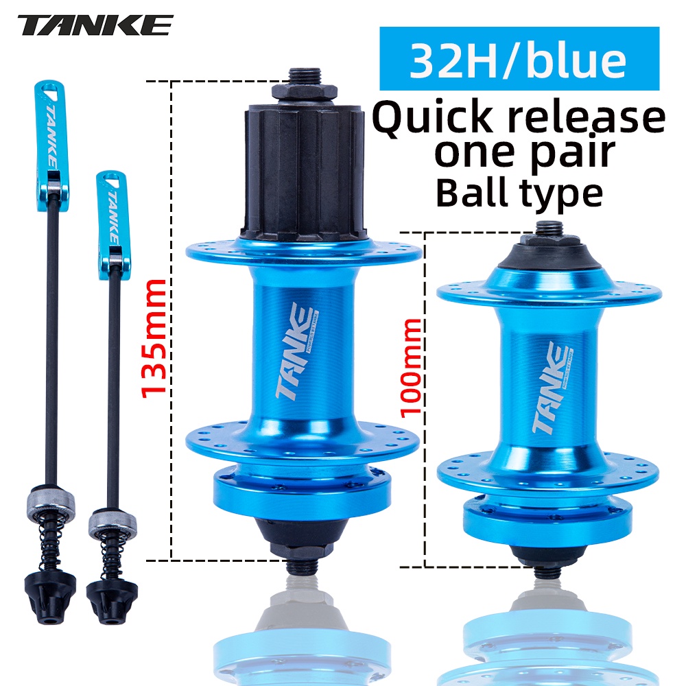 TANKE Hubs 32 Holes 36 Mountain Bike Disc Front & Rear MTB Hub Qr For 8 ...
