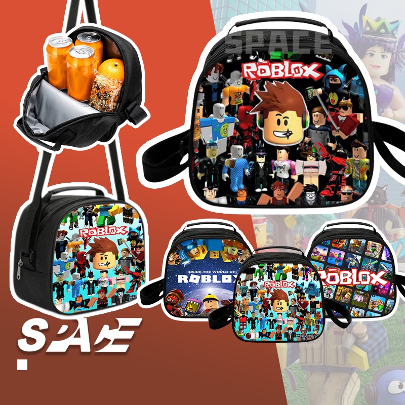 Roblox Lunch Bag School Student Cartoon Anime Large Capacity Children ...