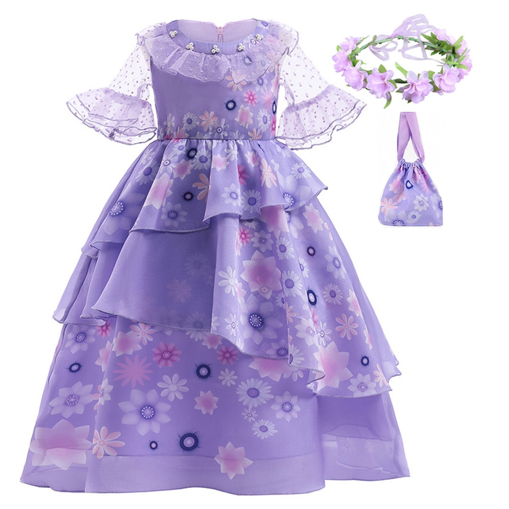 Seaehey Mirabel Madrigal Cosplay Costume Mirabel Costume Princess Robe ...