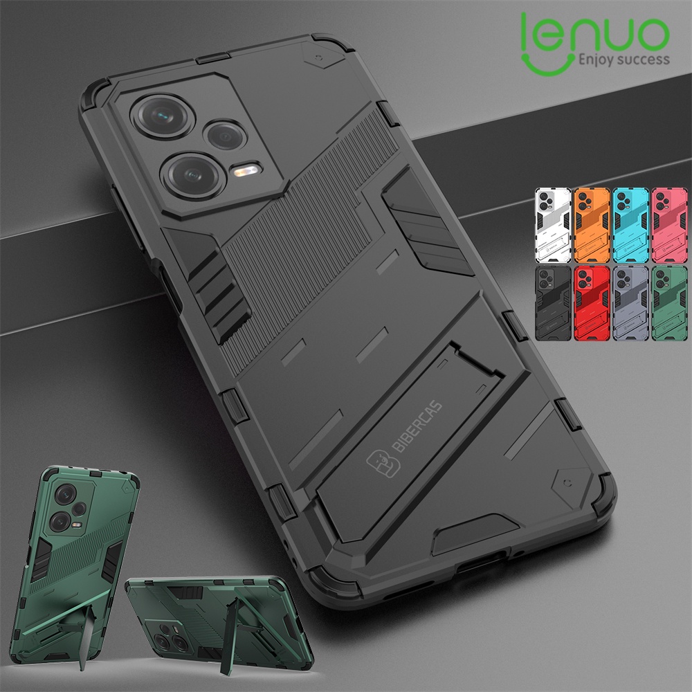 LENUO Cyberpunk Style Phone Case For Poco X5 Pro X4 Gt M4 Pro 5g M5 4g Case With Folding Hidden ...