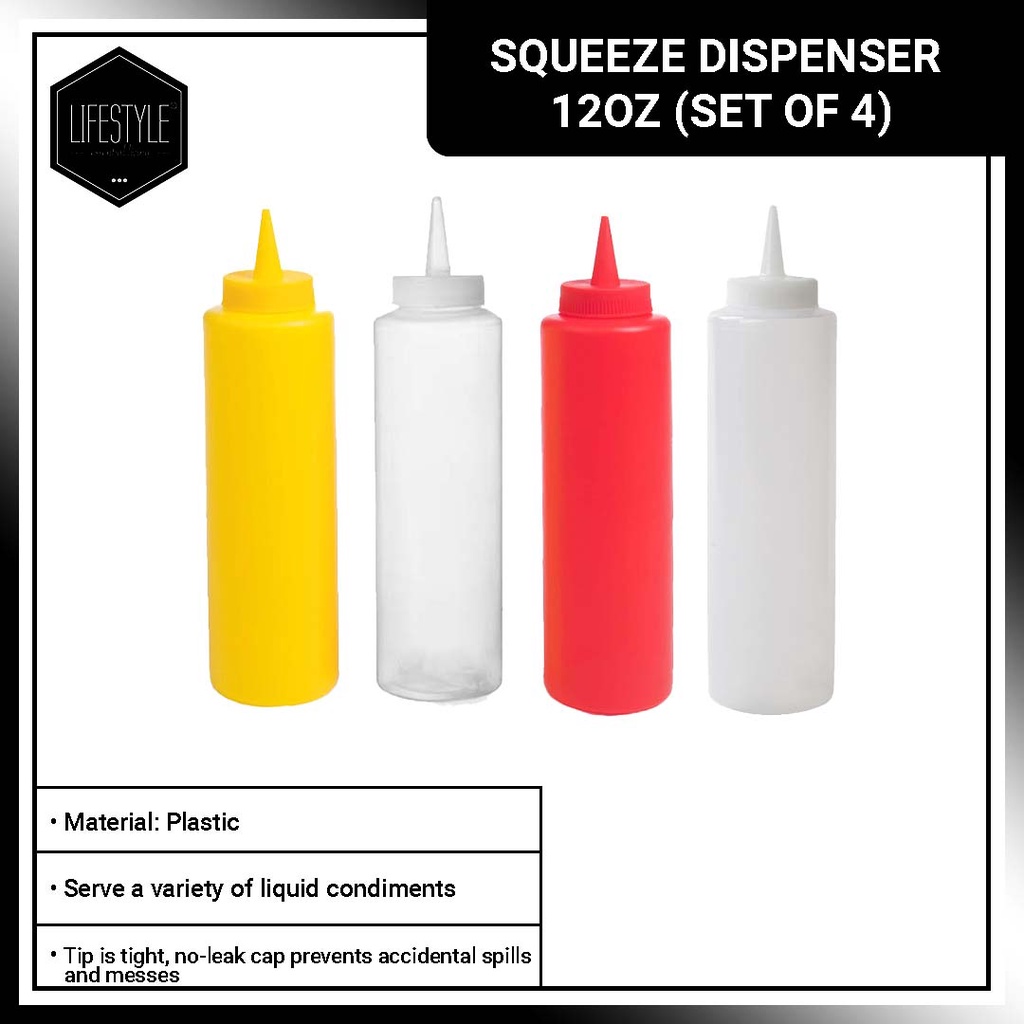 Lifestyle Squeeze Dispenser Condiments Bottle Liquid Seasoning ( Set of ...
